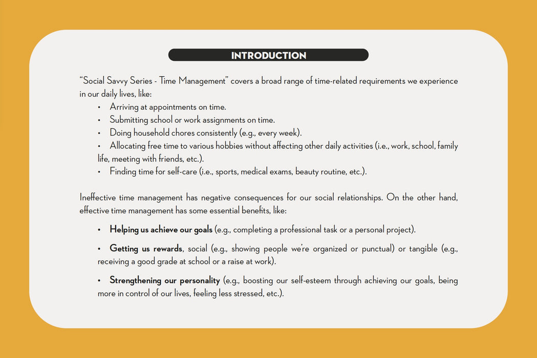 Social Savvy Series - Time Management — Upbility Publications