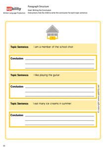 Written Language Production | PARAGRAPH STRUCTURE — Upbility Publications
