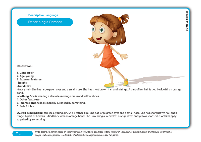 Building Descriptive Skills Step-by-Step – Age: 4+ – Upbility Publications