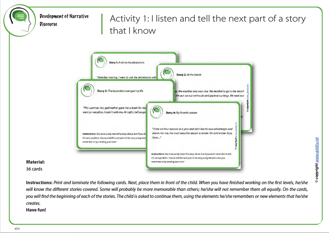 Development of narrative discourse in children and adolescents (8 to 1 ...