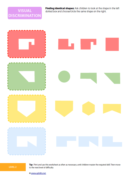 Development of Visual Discrimination – Upbility Publications