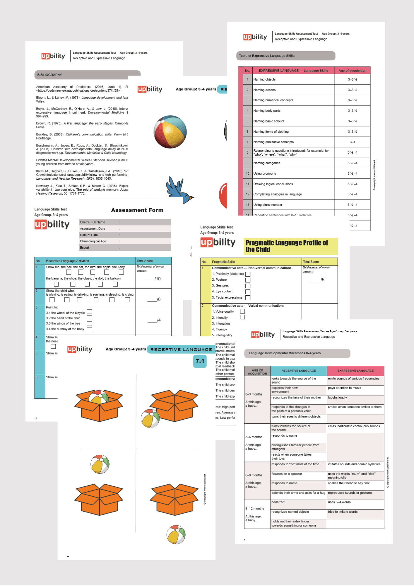 LANGUAGE SKILLS ASSESSMENT TEST | 3–4 years – Upbility Publications