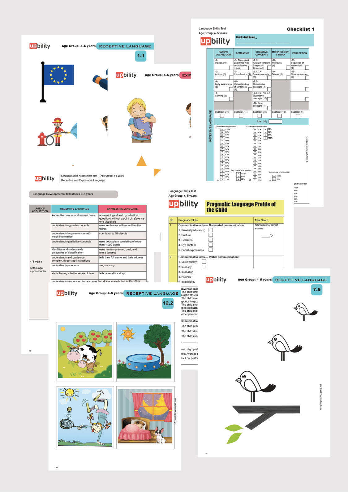 LANGUAGE SKILLS ASSESSMENT TEST | 4–5 years – Upbility Publications