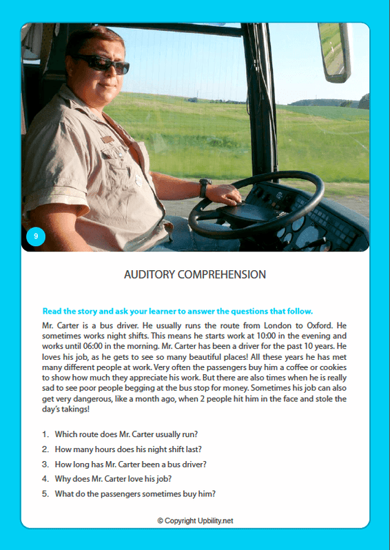 PICTURE CARDS | Mastering Auditory Comprehension — Upbility Publications