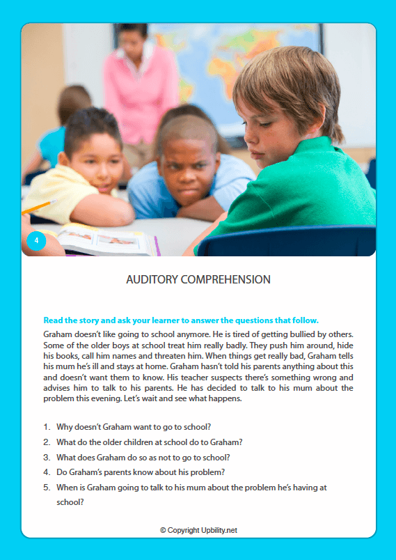 PICTURE CARDS | Mastering Auditory Comprehension – Upbility Publications