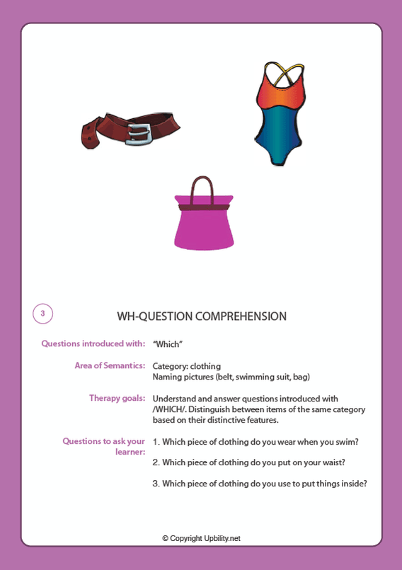 PICTURE CARDS | Semantic Toolkit: Tackle WH-Questions — Upbility ...