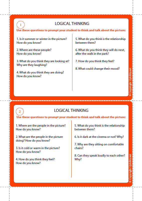 PICTURE CARDS | Trigger & Sharpen Logical Thinking! – Upbility Publications