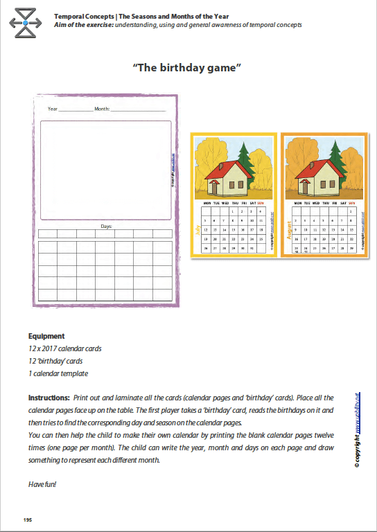TEMPORAL ORIENTATION | The Seasons and Months of the Year – Upbility ...